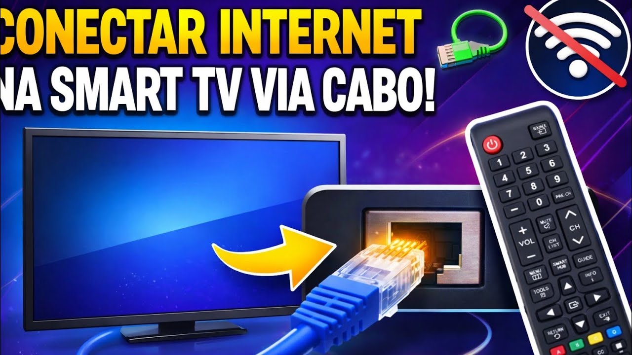 Como conectar internet via cabo na Smart TV - YouTube