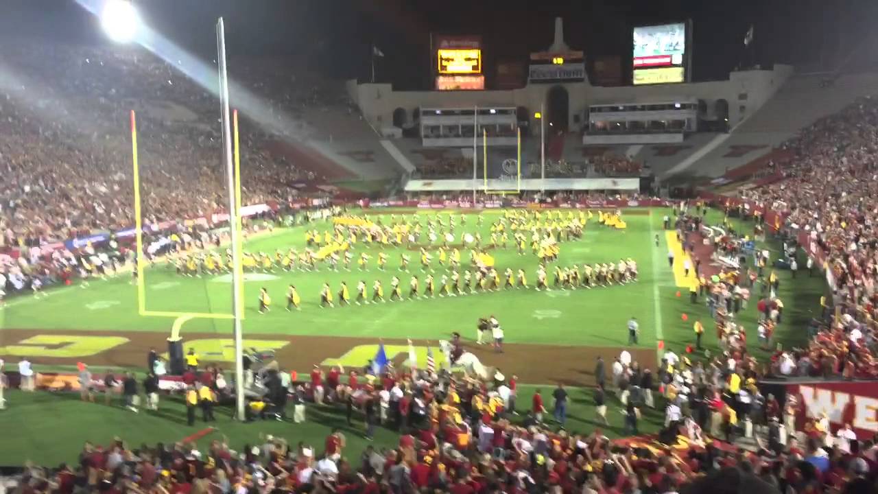 USC Trojan Marching Band - Star Spangled Banner & Conquest - 9/15/2015 ...