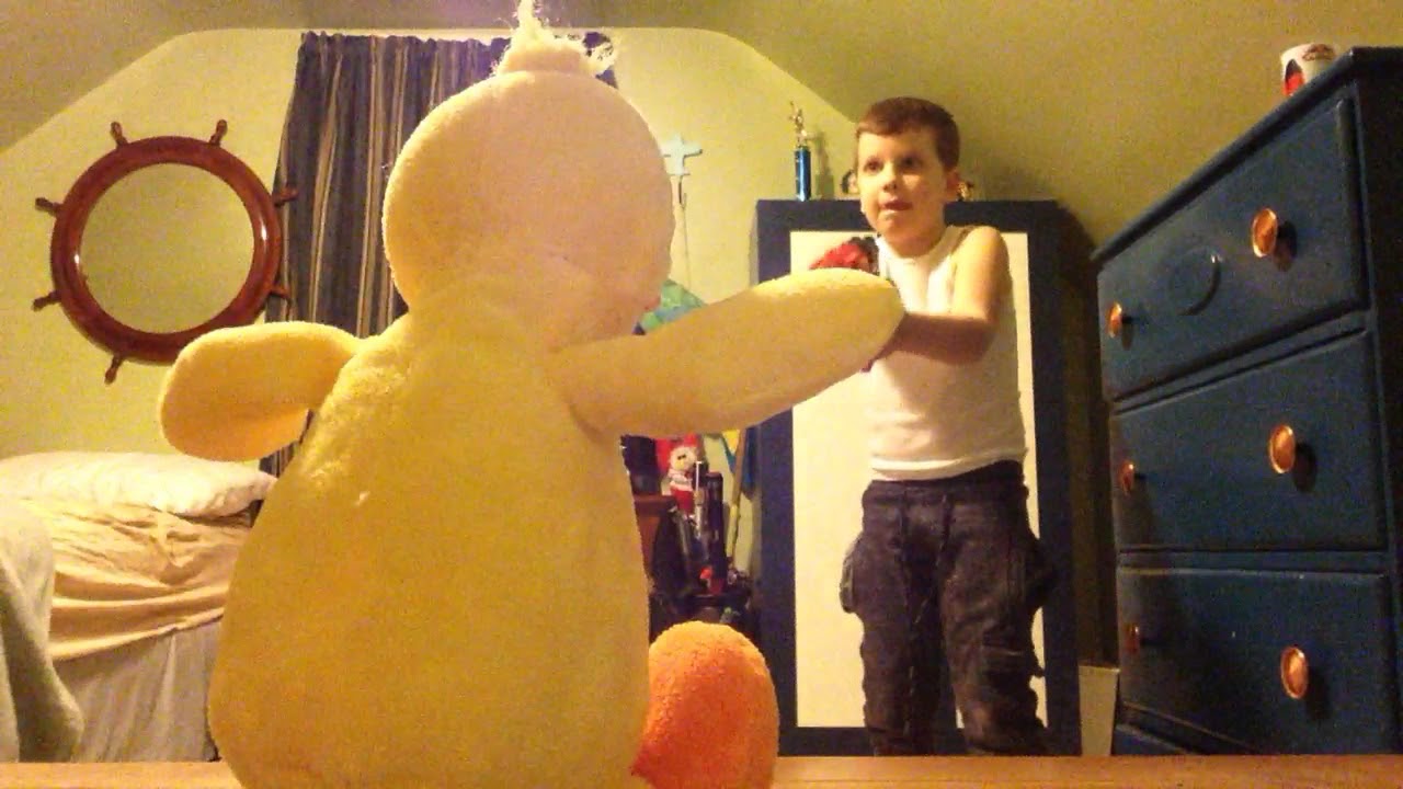 Shooting stuffed animal with nerf gun - YouTube