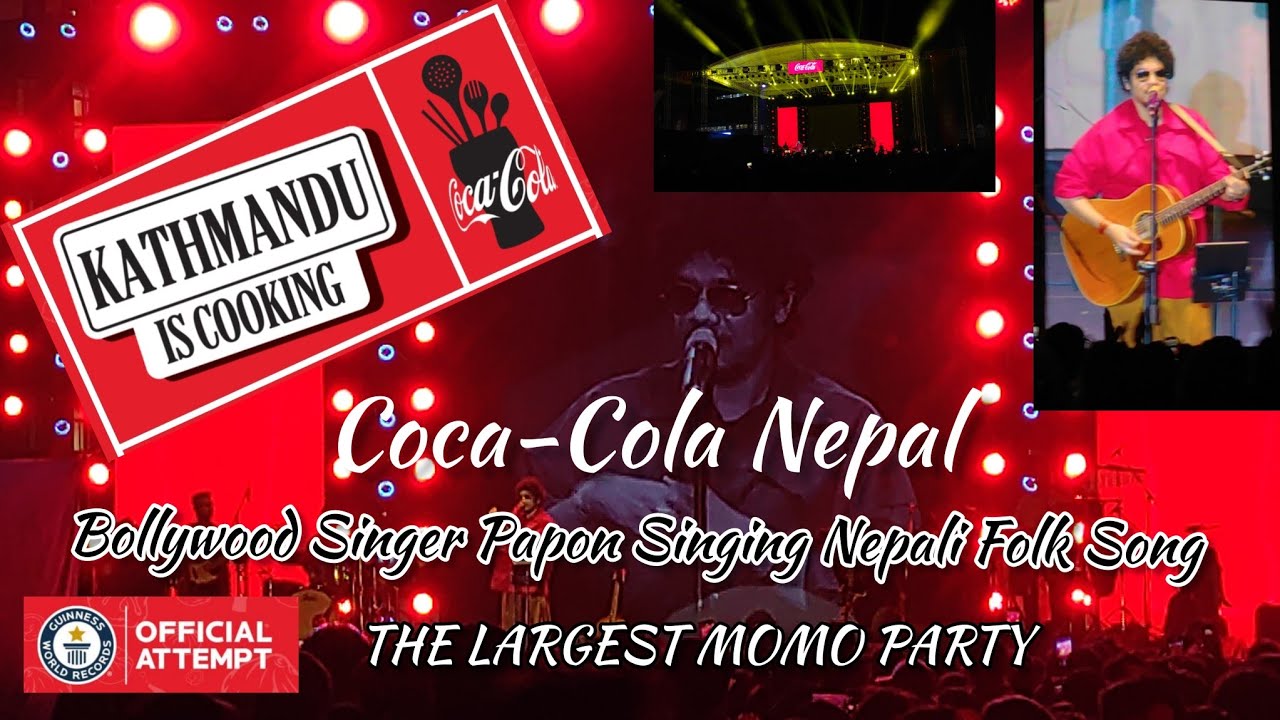 Singer Papon Singing Nepali Flok Song 🎸🎤🥁Coca-Cola Nepal Kathmandu Is ...