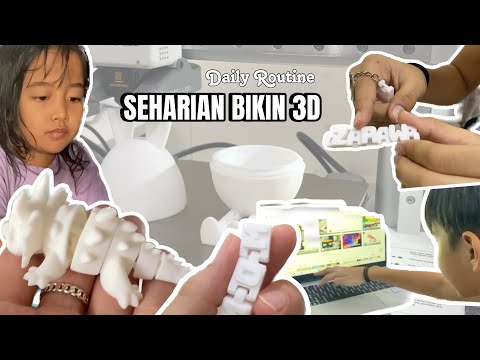 DAILY ROUTINE Keluarga Zara Cute | Seharian Kenzo Berkarya dengan PRINTER 3 D