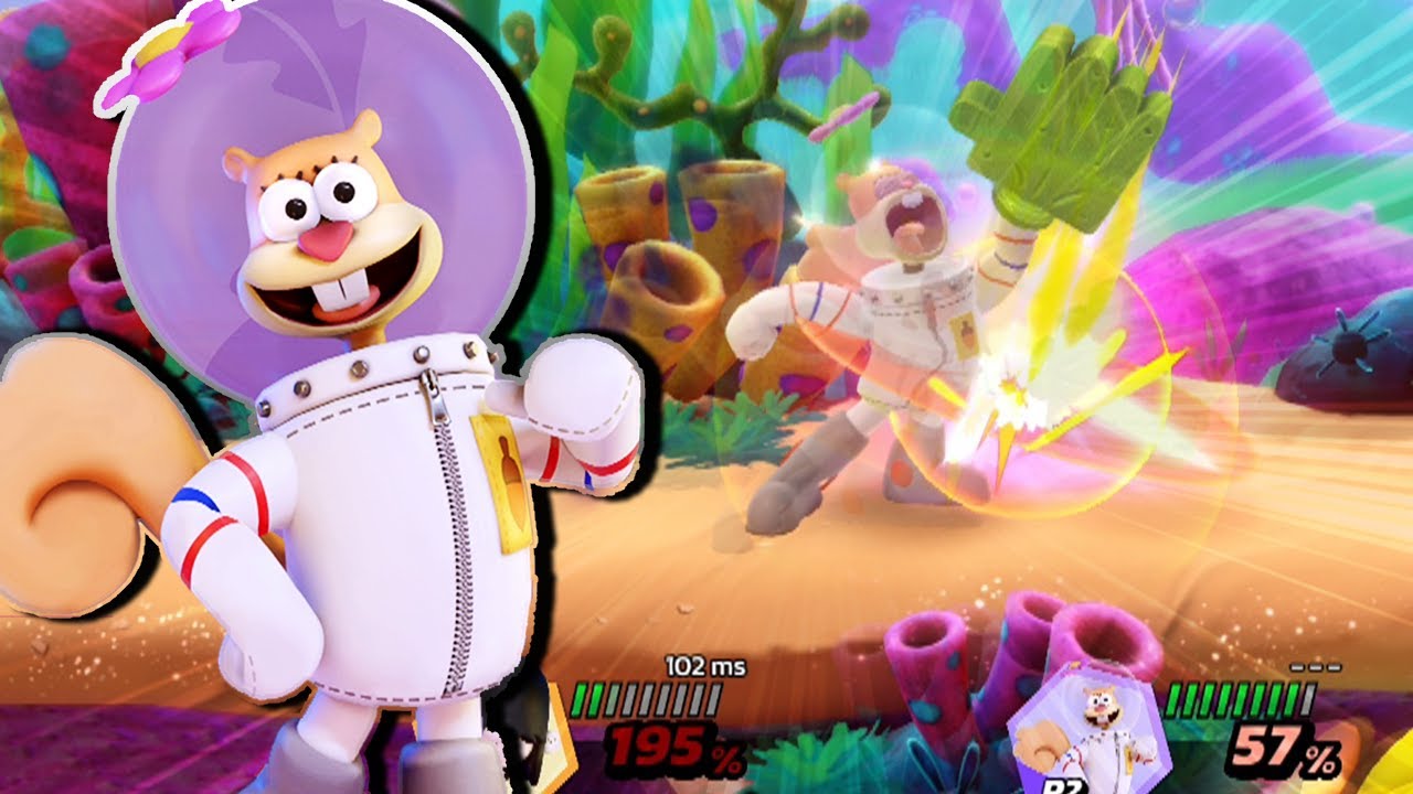 Sandy Cheeks Online Gamplay - Nickelodeon All-Star Brawl Online Matches ...