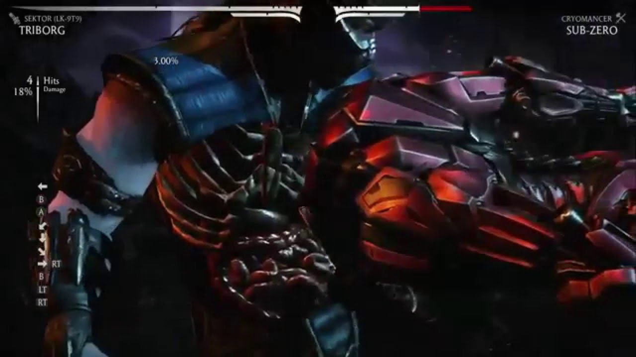MKX: Triborg Sektor Variation Gameplay XRAY and Moves - YouTube