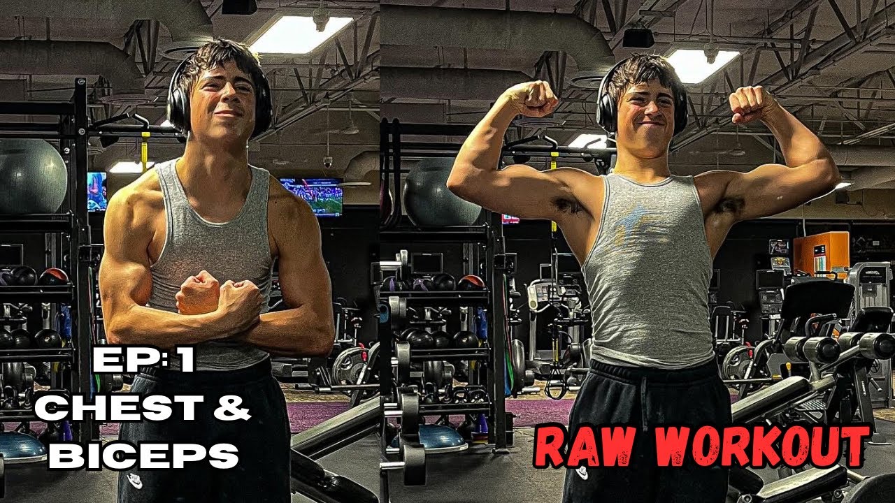 Teenage Gym Rat’s CHEST & BICEP Raw Workout - YouTube