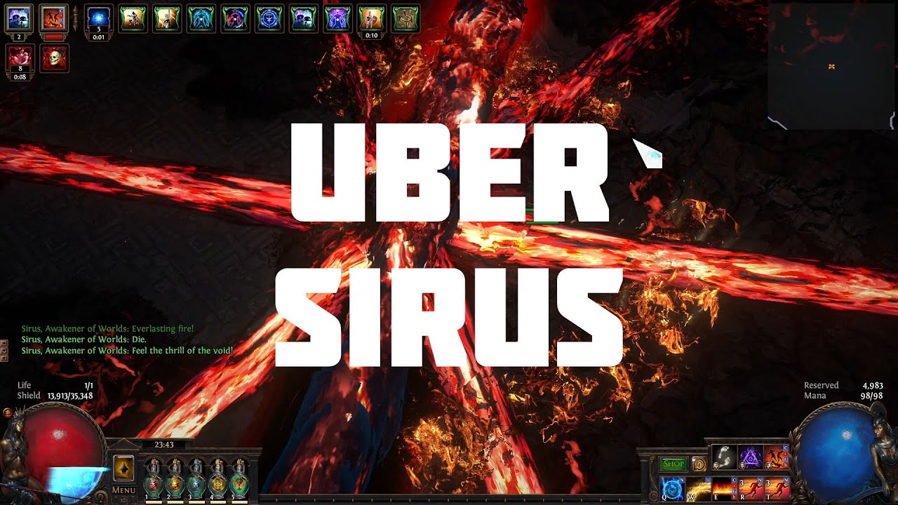 Uber Sirus kill - Facetanking every mechanic - 3.18 PoE - first ...