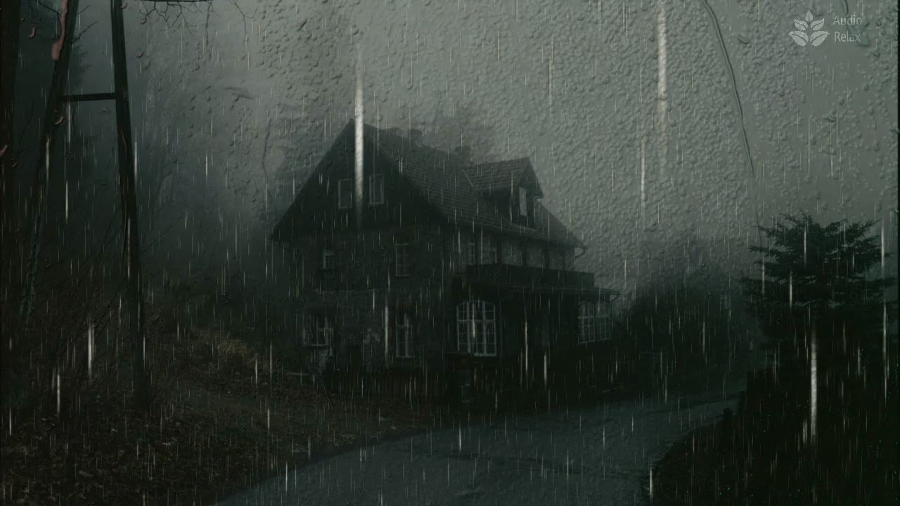 Village Hidden in the Rain. (10 hours) Rain ambience . White noise ...