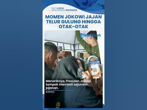 Momen Presiden Jokowi Jajan Telur Gulung hingga Otak otak saat Malam Tahun Baru di Solo - YouTube