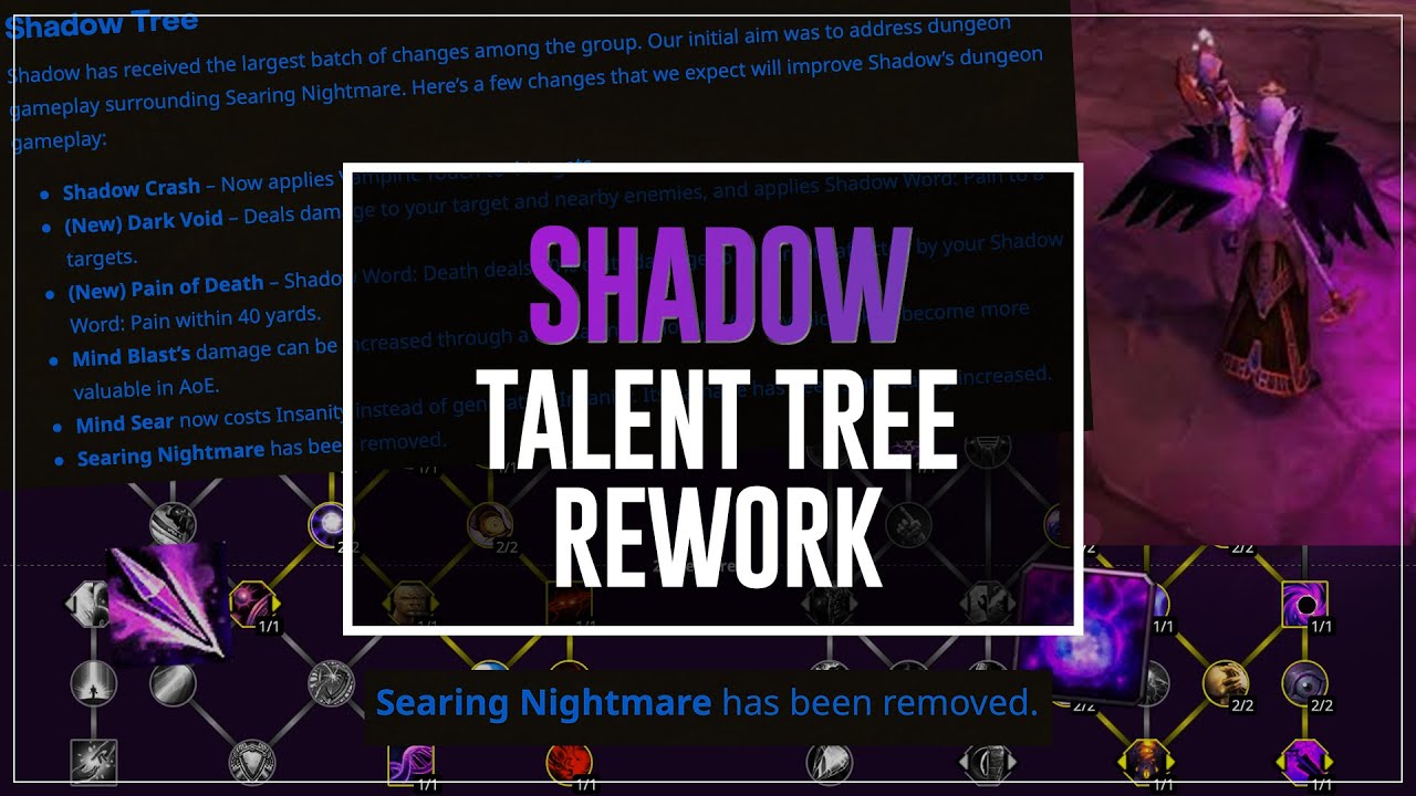 Shadow Priest Talent Tree REWORK - Dragonflight Beta - YouTube