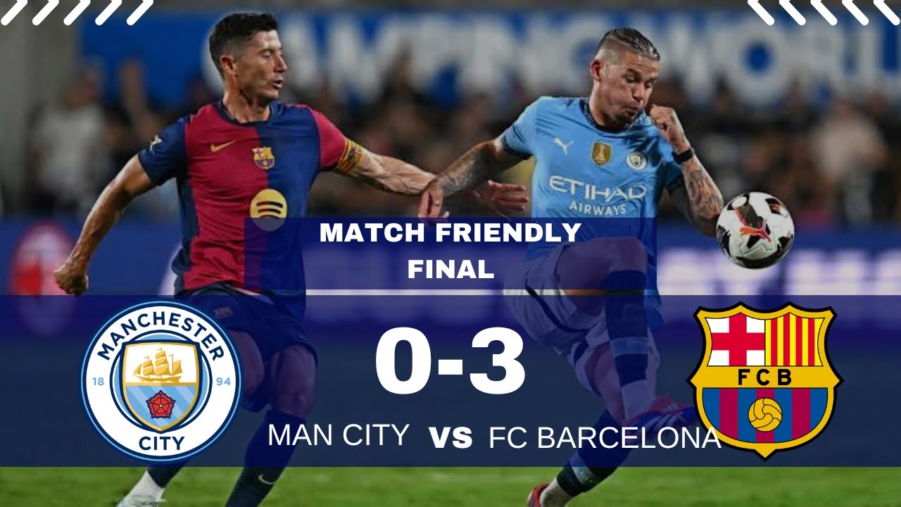Match Friendly final - Man City Vs Fc Barcelona - YouTube