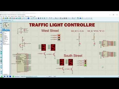 Traffic light controller with PIC16F877A - YouTube
