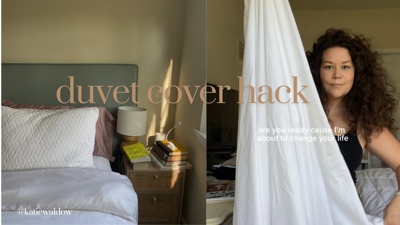 EASY DUVET COVER HACK | how to put on a duvet cover - YouTube