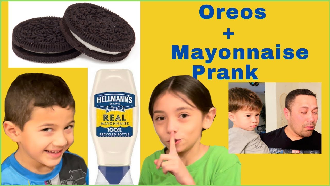 Oreos with mayonnaise funny Joke on dad | Oreos and mayo challenge ...