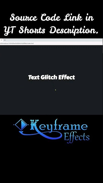 Text Glitch Effect Using HTML CSS and JavaScript - YouTube