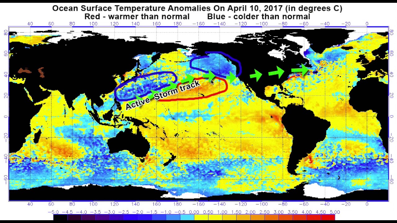 Pacific Ocean creating active storm track - YouTube