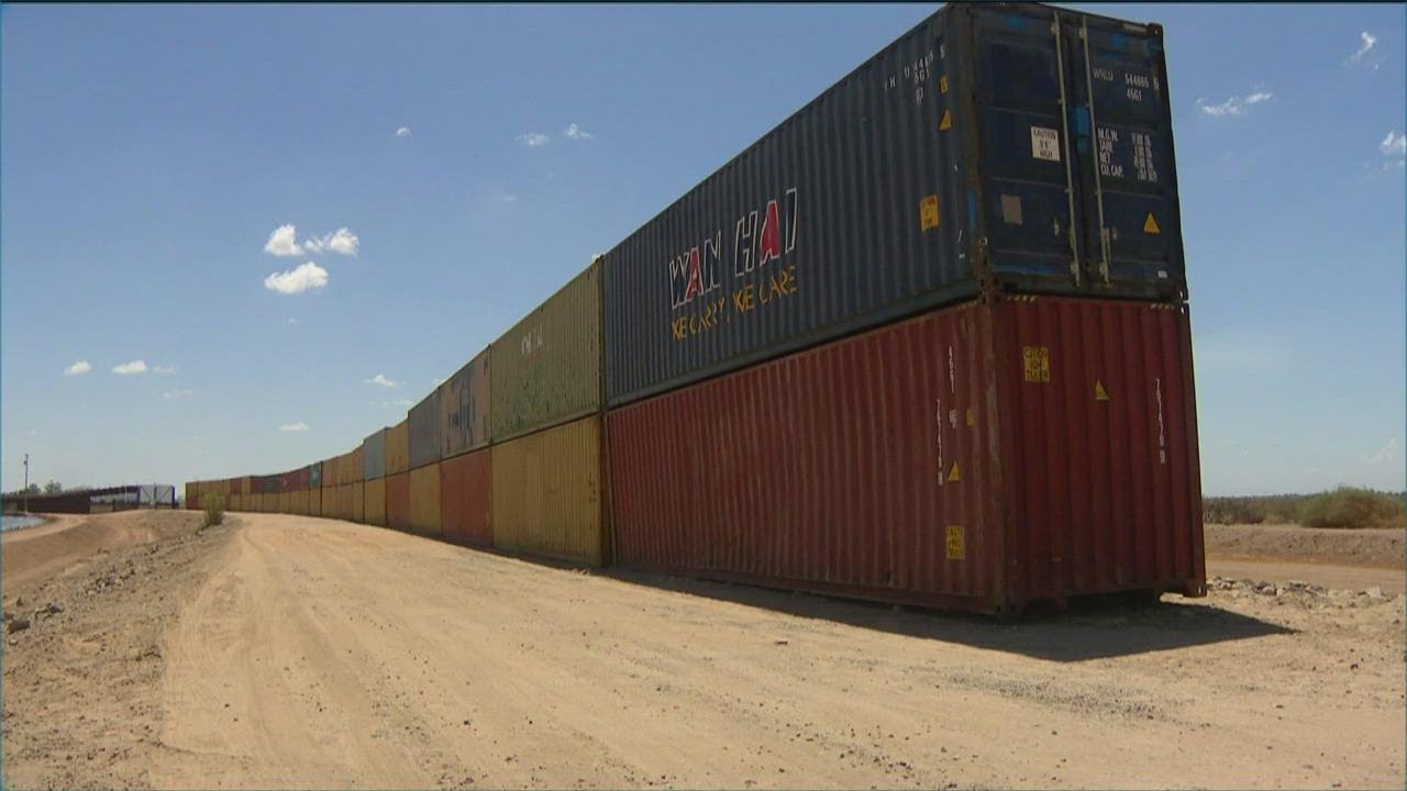 Arizona using shipping containers to fill border wall gaps in Yuma ...