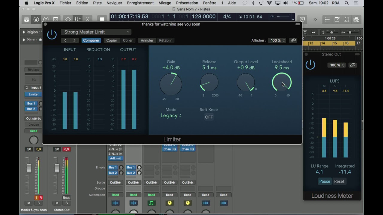 LOGIC X plugin limiteur test and review - YouTube