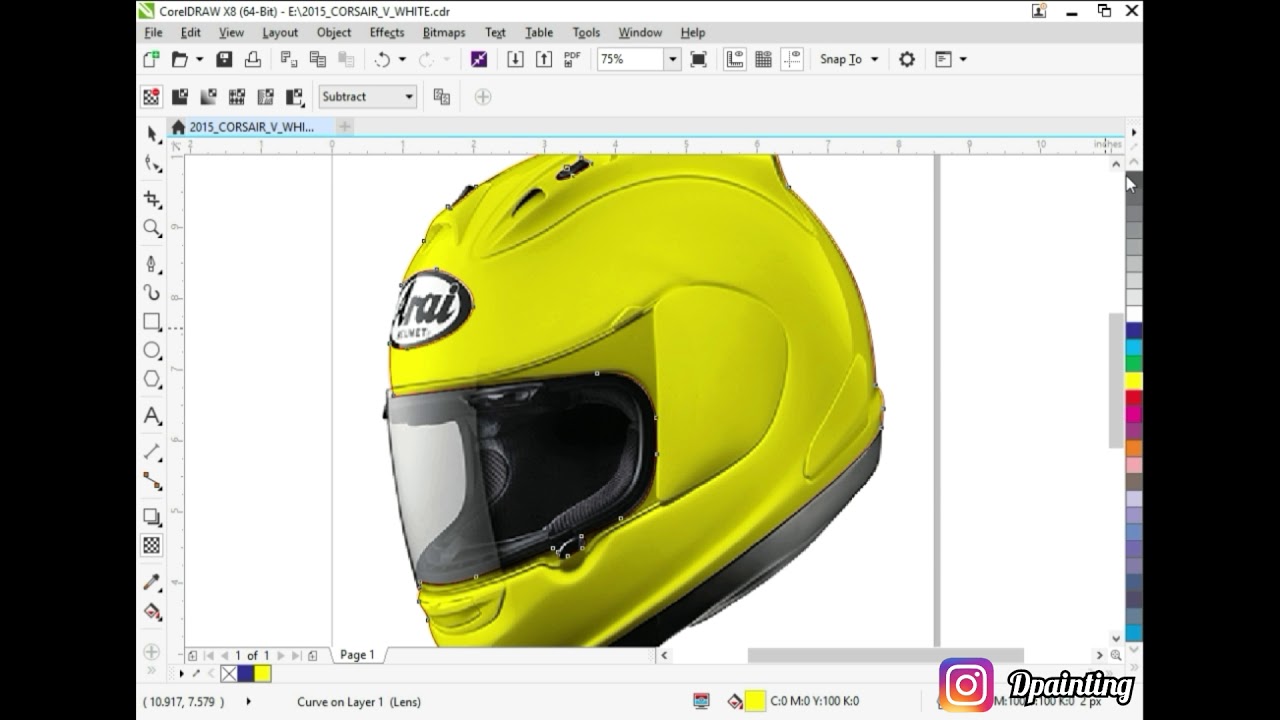 Tutorial helmet design step by step - YouTube