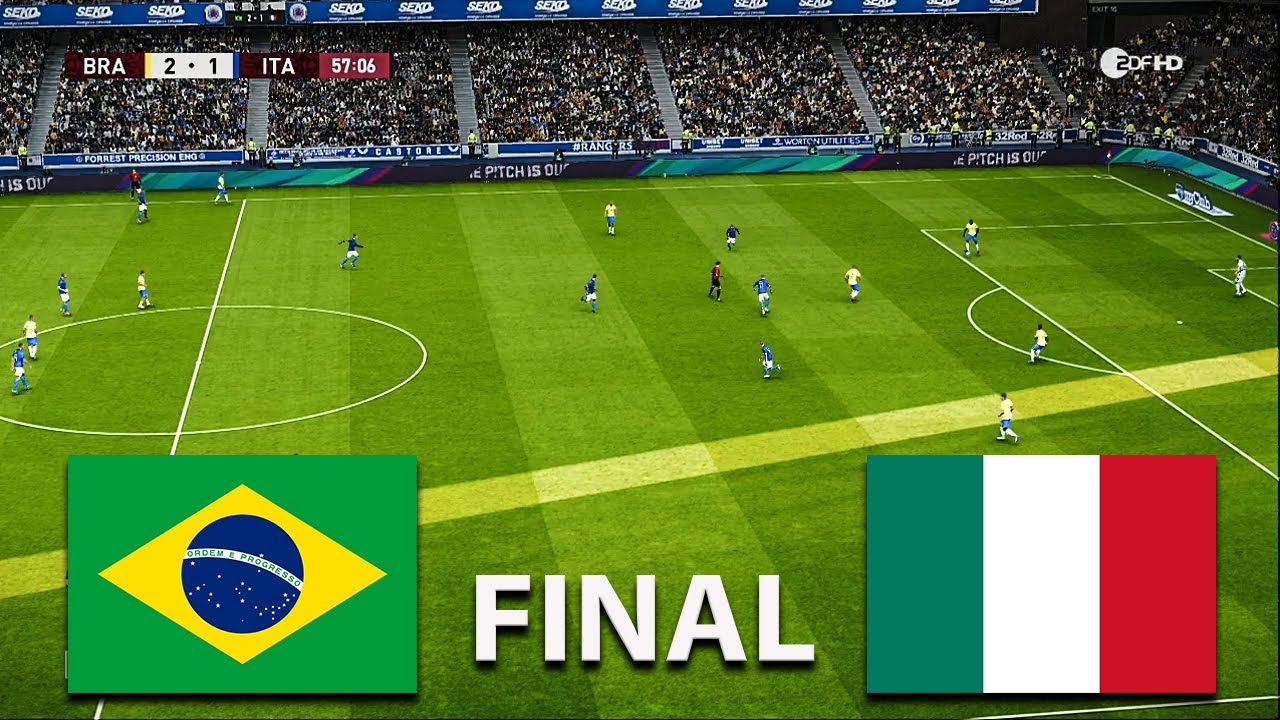 Brazil VS Italy FINAL FIFA World Cup 2022 Qatar Full match Gameplay ...