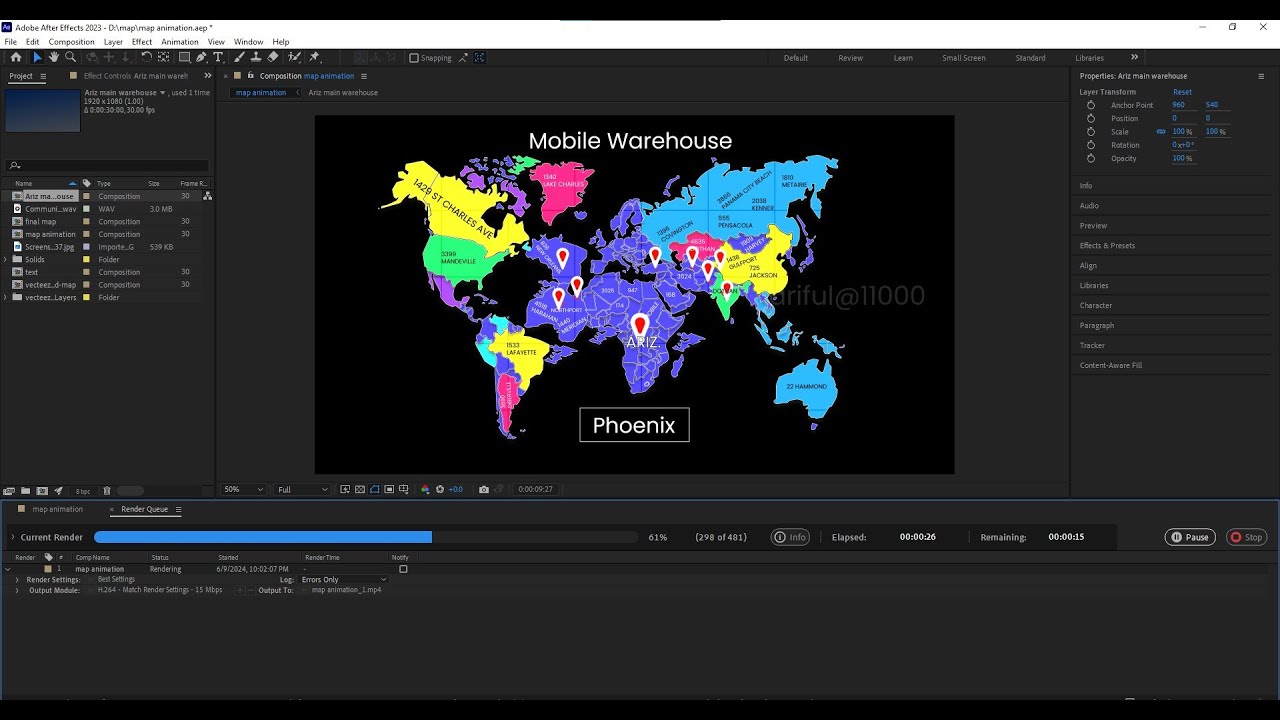 Map animation - YouTube
