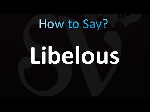 How to Pronounce Libelous (correctly!) - YouTube