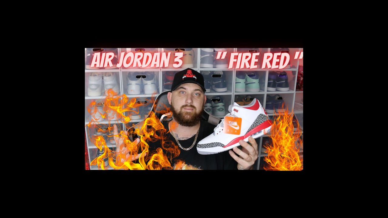 Review On The Air Jordan 3 Retro OG " FIRE RED " - YouTube