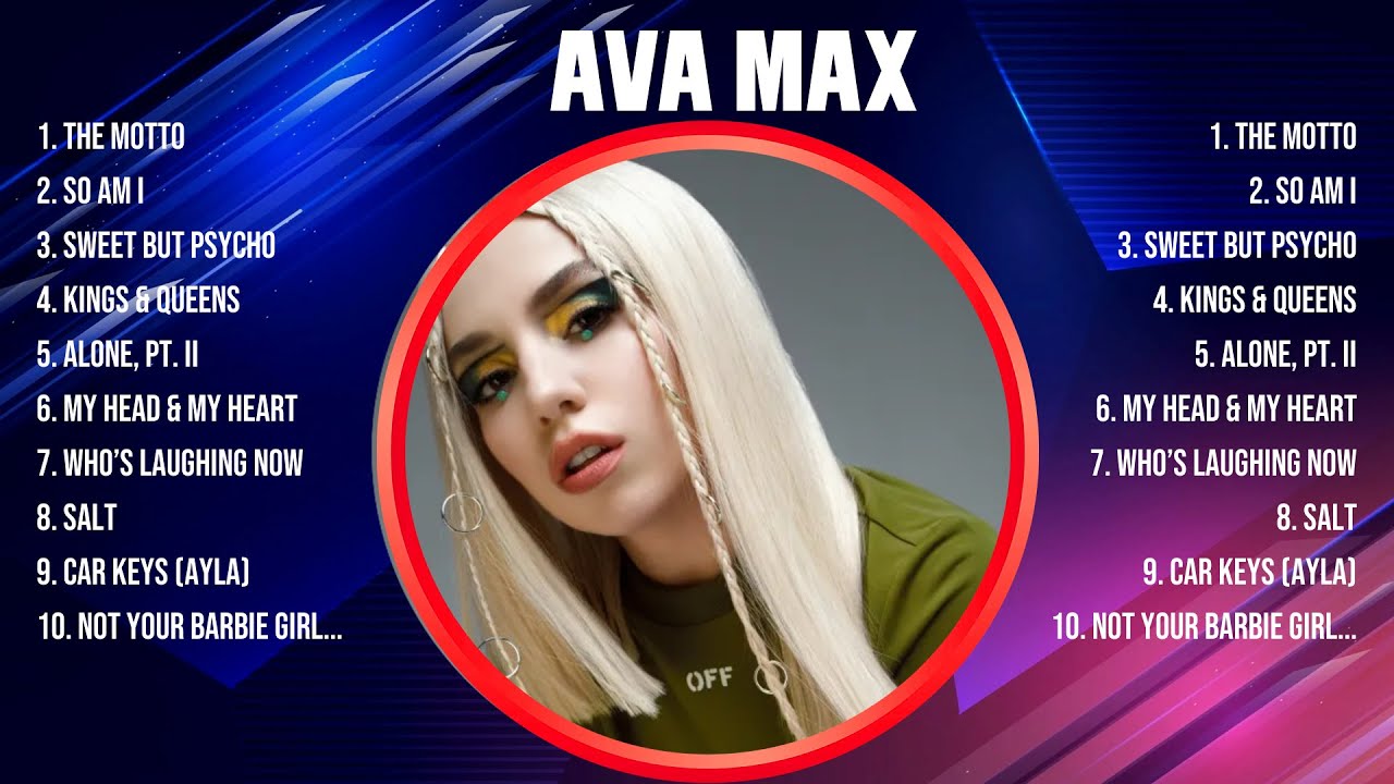 Ava Max Mix Top Hits Full Album ️ Full Album ️ Best 10 Hits Playlist ...
