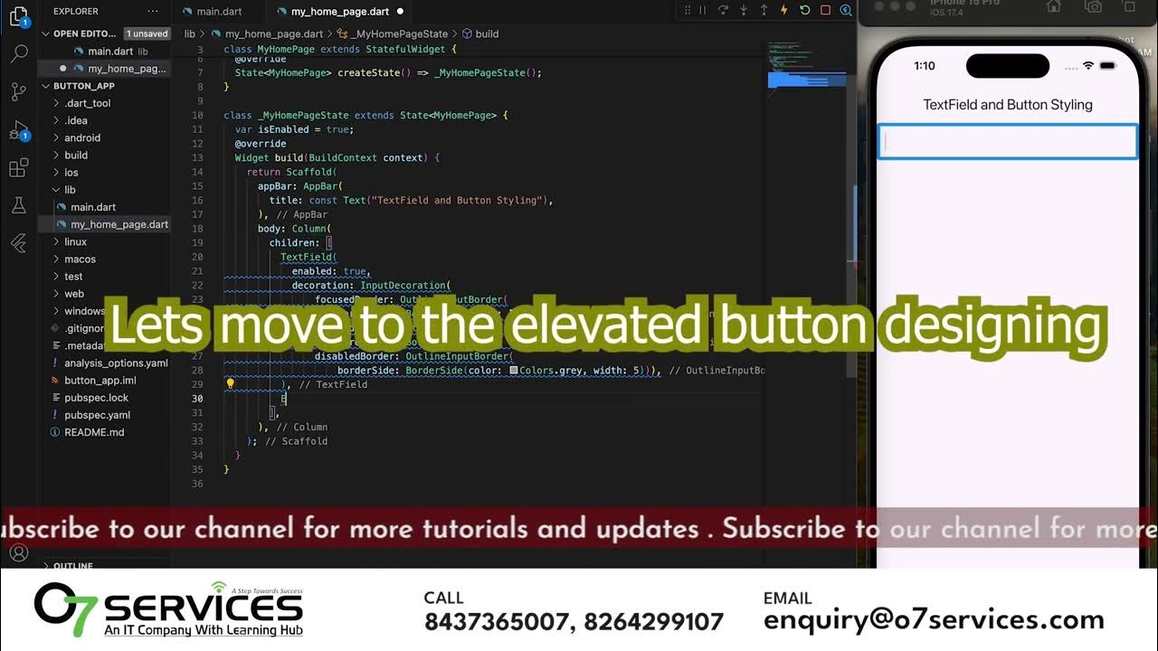 Transform Your UI with Flutter! 🎨 Redefine Text Field & Button Styling for Sleek Interfaces ...
