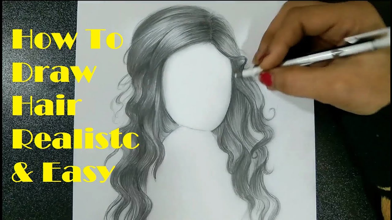 How to Draw Girl Hair Easy Step by Step | Drawing Hair Tutorial For ...