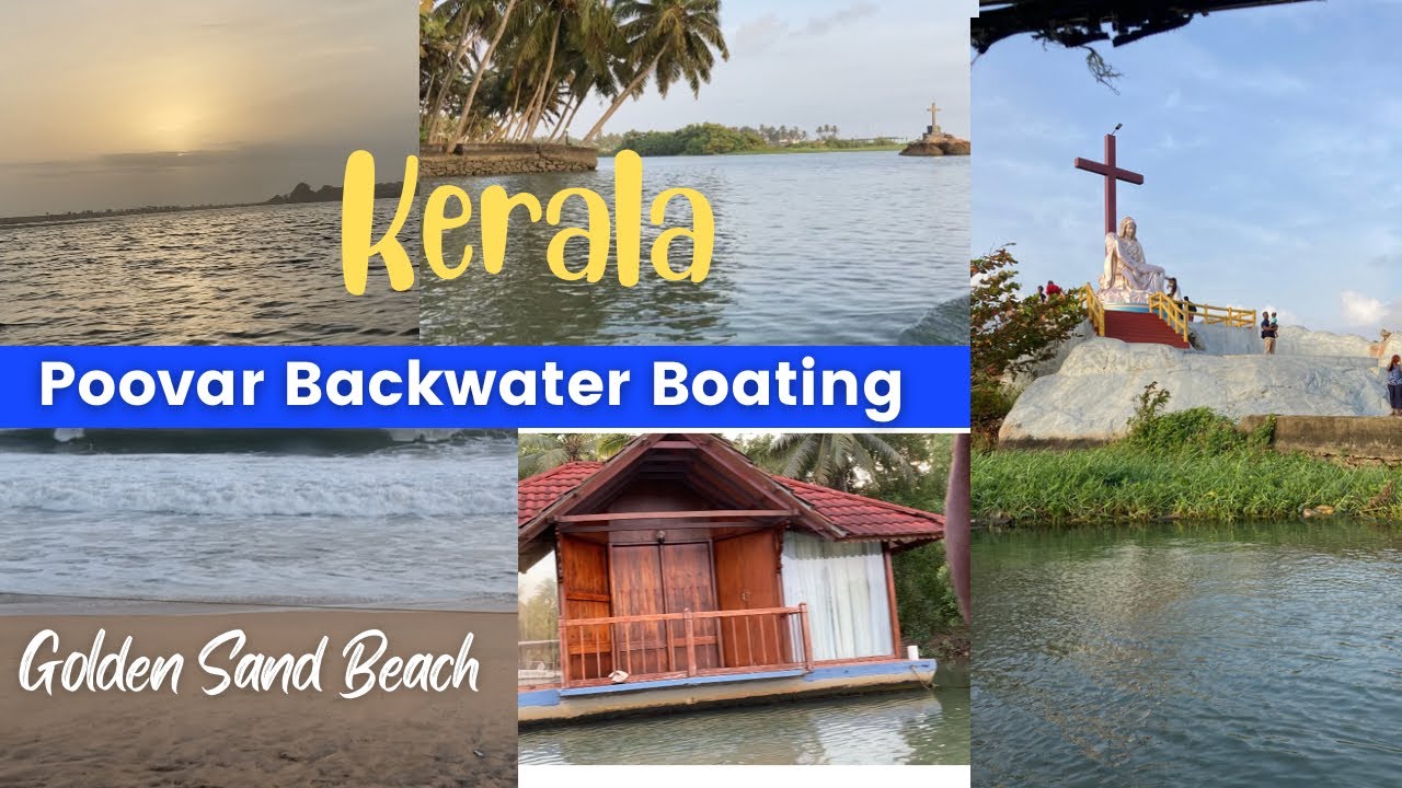 Golden Sand Beach in kerala | Poovar Backwater Boating | Sunset ...
