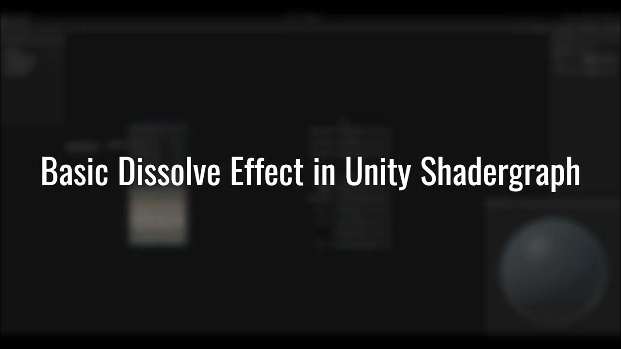 Basic Dissolve Shader in Unity Shadergraph - YouTube