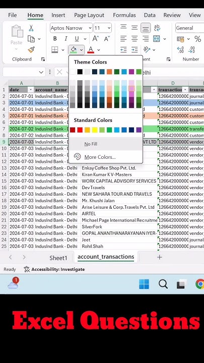 Excel Interview Questions Excel Tips And Tricks Shorts