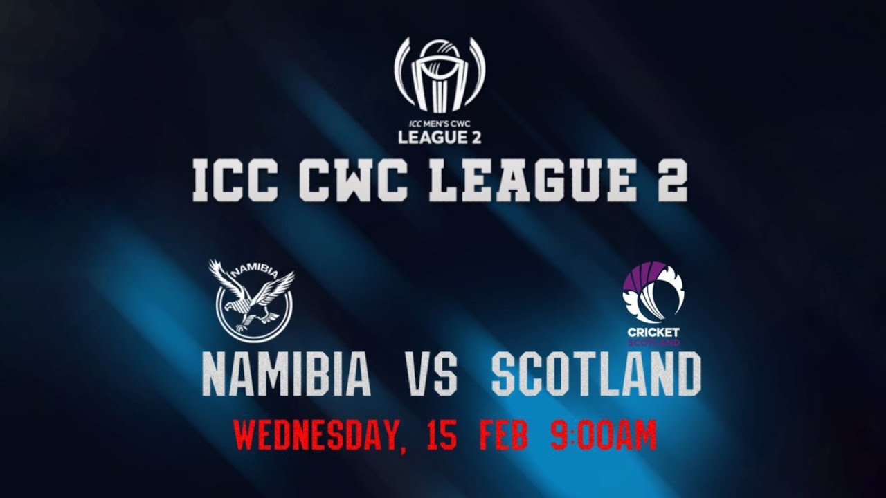 Namibia Vs Scotland | ICC Men's Cricket World Cup League 2 | LIVE ...