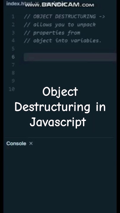 How to do Object Destructuring in JavaScript ? 👆 #shorts #viralshorts #trendingshorts - YouTube