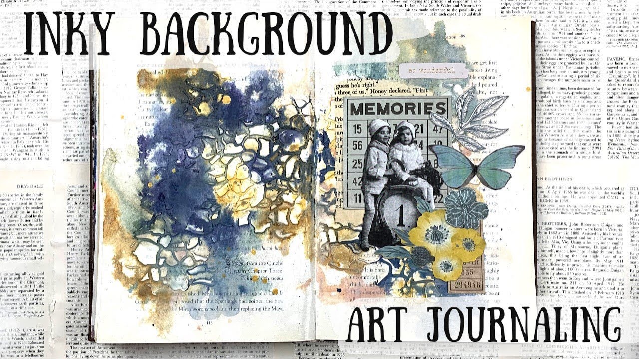 Inky Background Art Journal Page - YouTube