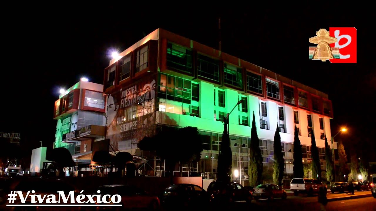 Iluminación Patria en edificios del centro de Pachuca, Hidalgo. www.edemx.com - YouTube