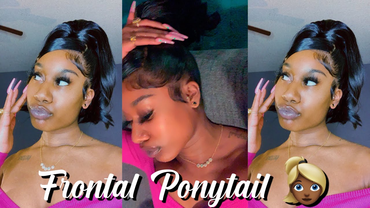 FRONTAL PONYTAIL | SWOOP BANG w/ BARBIE INSPIRED PONYTAIL 💕 - YouTube