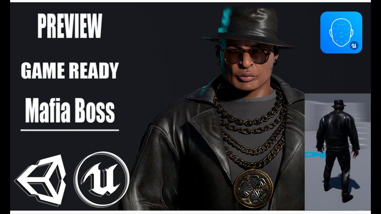 PREVIEW GAME READY 3D Character Mafia Boss Epic Skeleton - YouTube