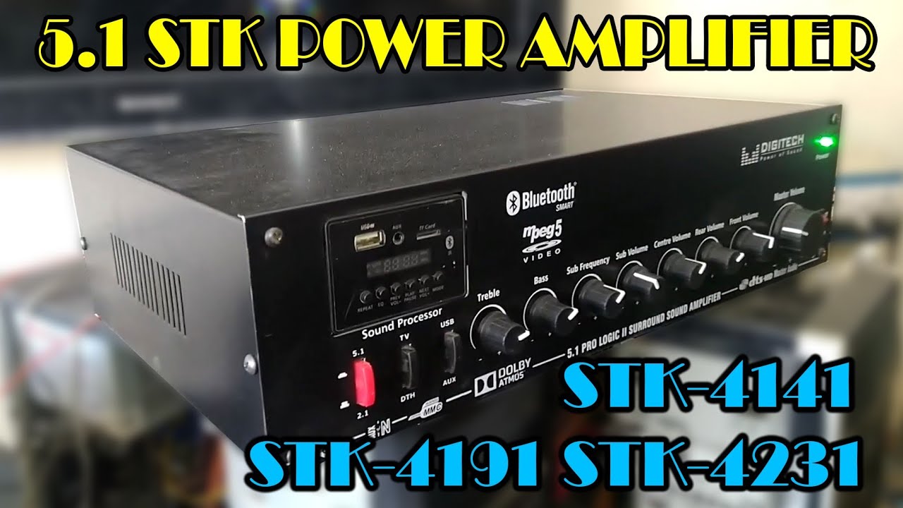 5.1 Power Amplifier Bluetooth stk-4141 stk-4191 stk-4231 - YouTube