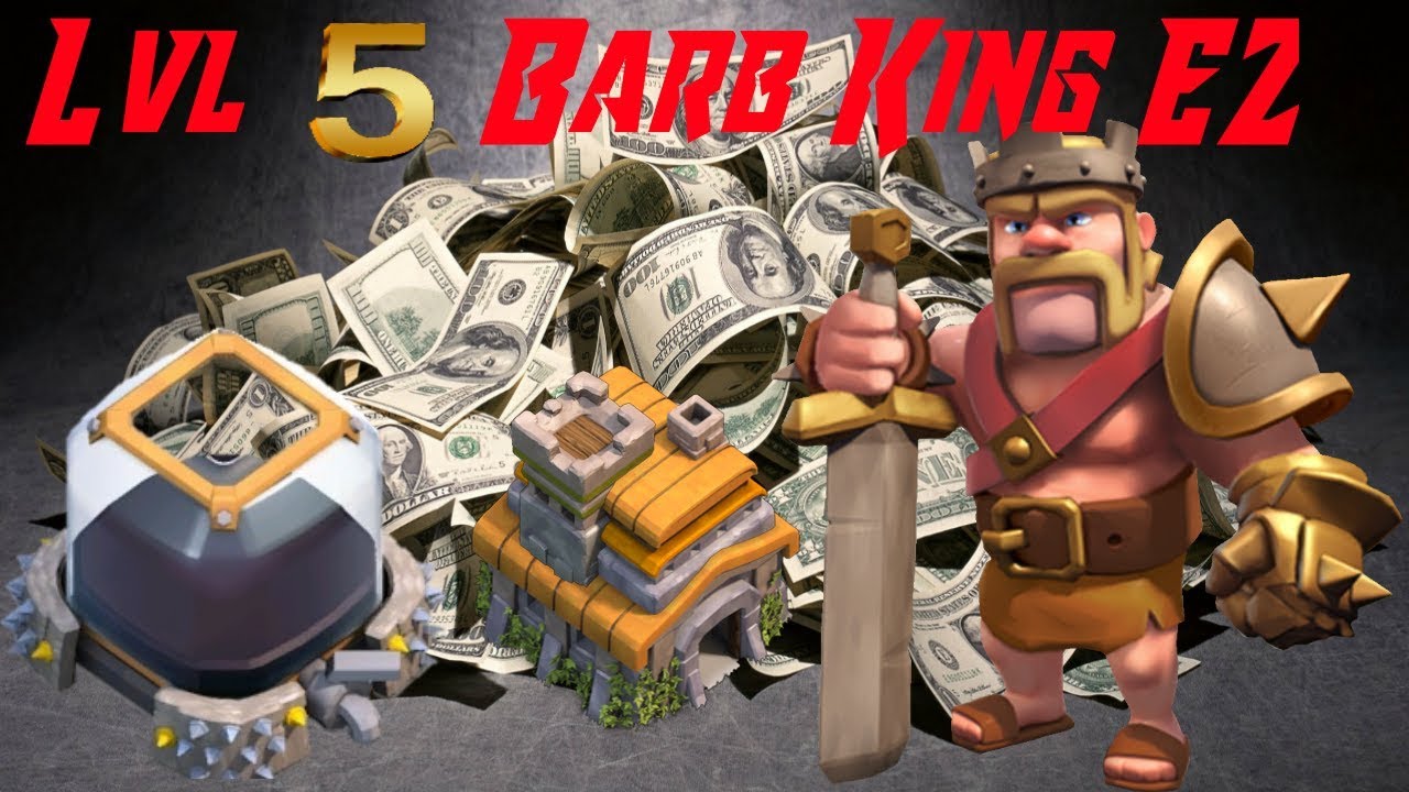 How to get a lvl 5 Barb King at th7 - YouTube