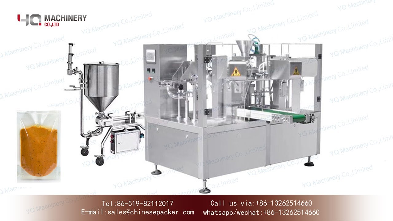 plastic pouch soup filling sealing packing machine|YQ machinery rotary ...