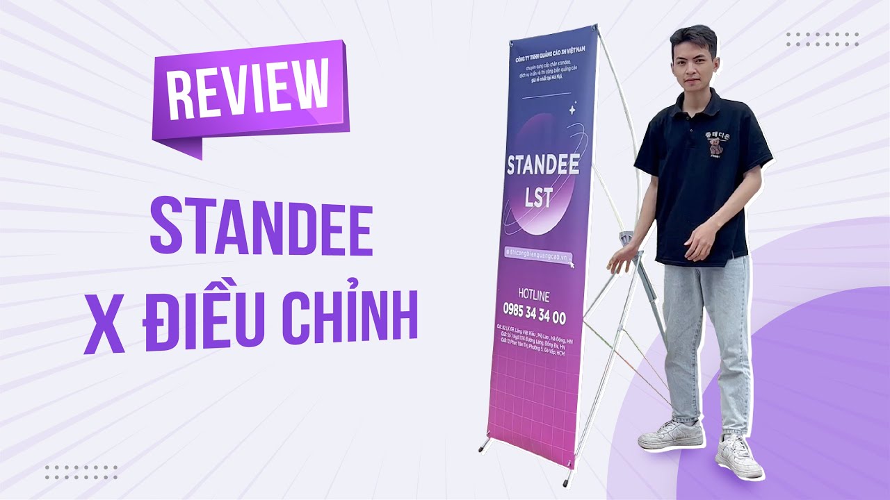 Review | Standee X Điều Chỉnh Kích Thước | Standee Chữ X | LST - YouTube