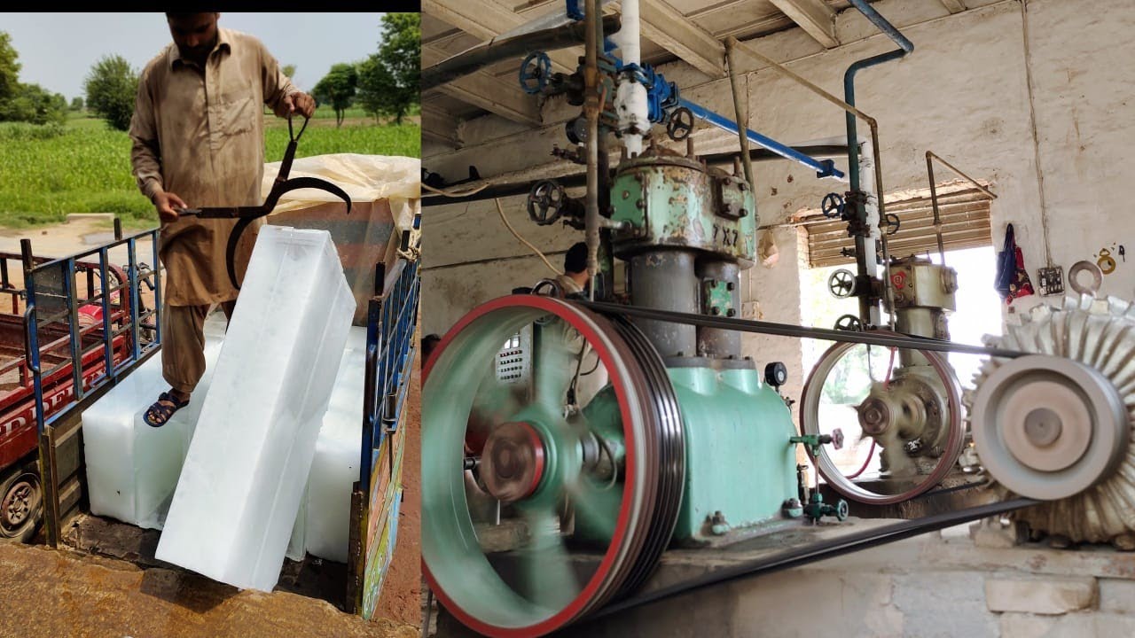 How to make ice blocks in Factory Ice making process || How To Make ice ...