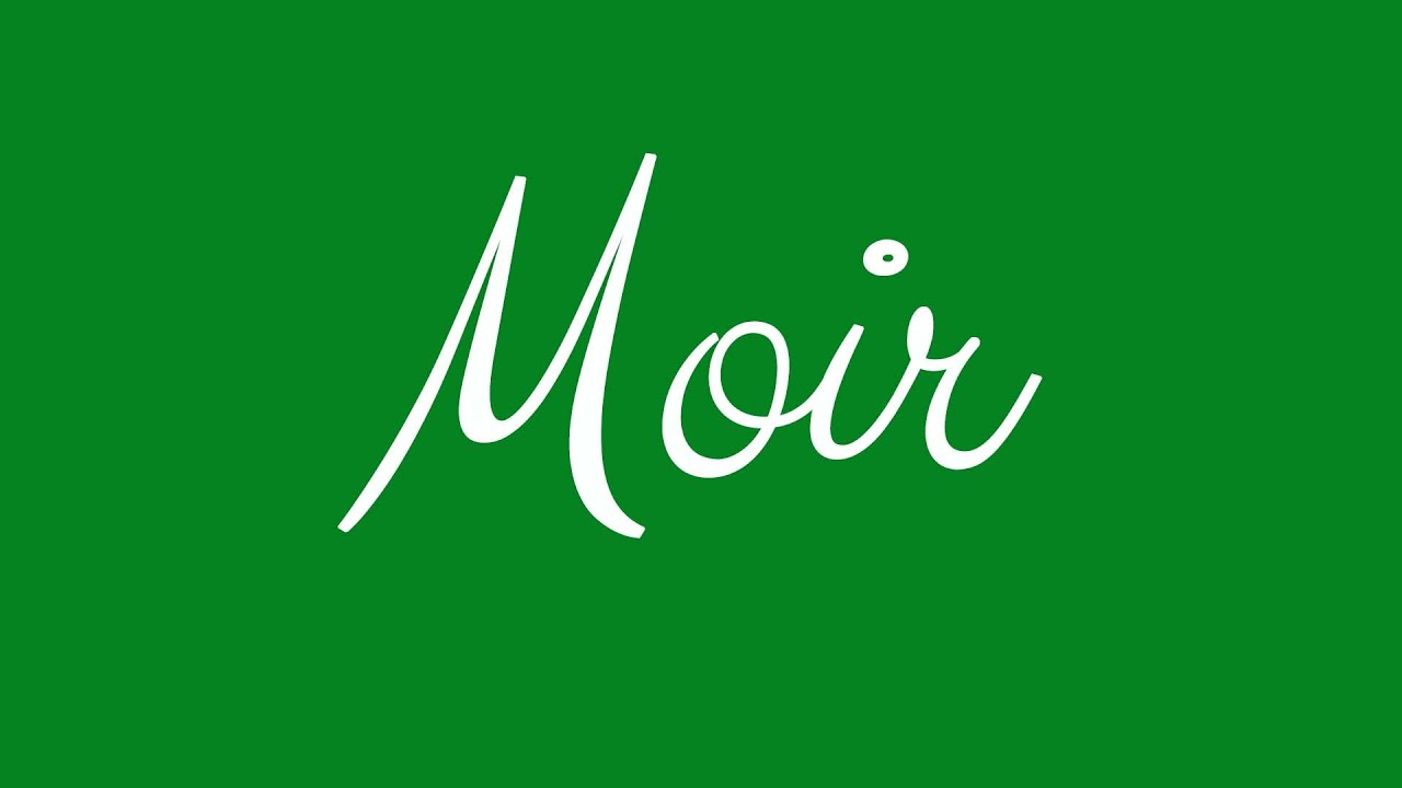 Moir English Cursive Handwriting Tutorial - YouTube