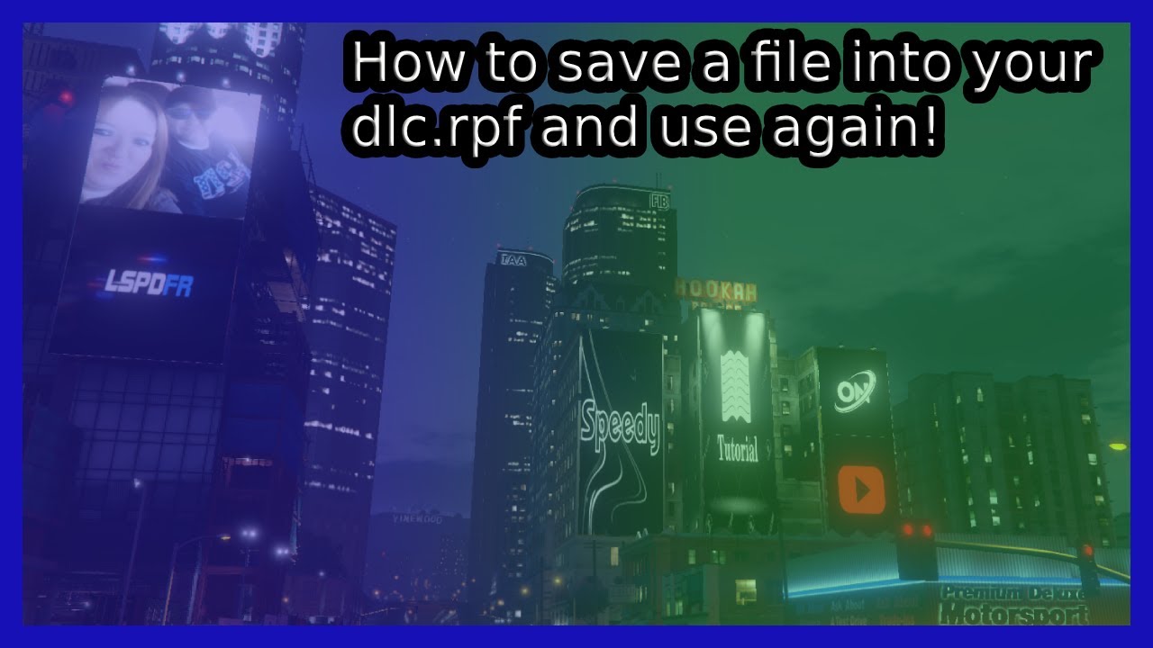 How To Save Your Animated Banner onto your dlc.rpf file - YouTube