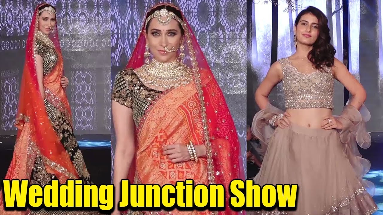 Karisma Kapoor LOOKS STUNNING in Bridal Dress at Wedding Junction Show Fatima Sana Shaikh - YouTube