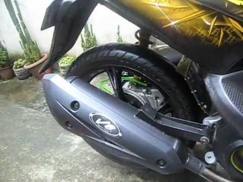 Yamaha Mio amore with V8 V3 PowerPipe - YouTube