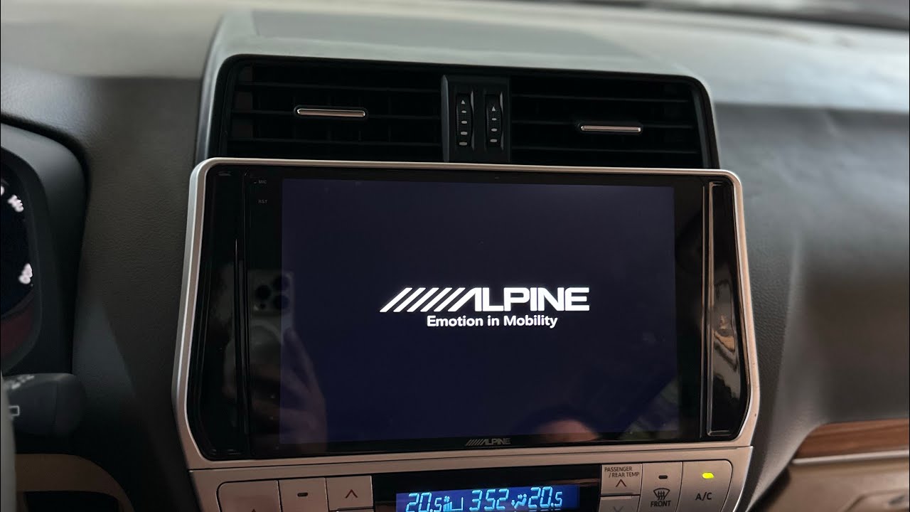 ALPINE INE-AX710 10.36" 2k display wireless carplay on a Toyota LC ...