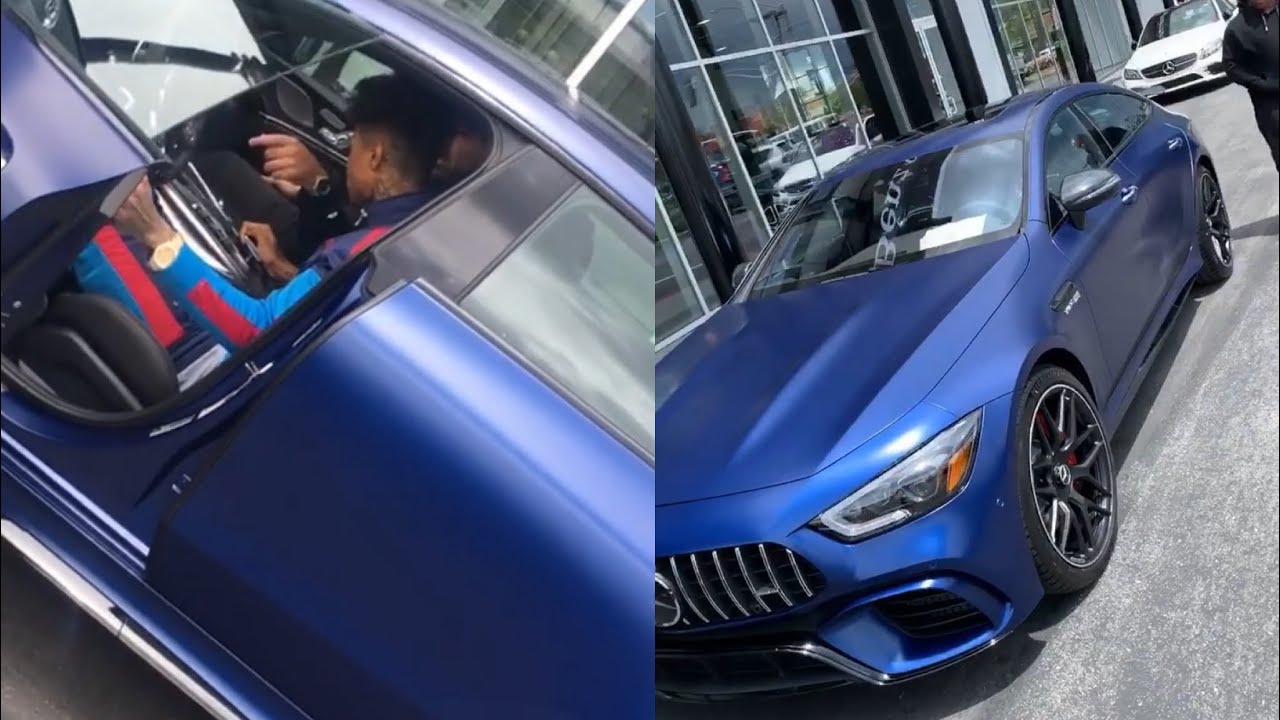 Blueface Gets New AMG Mercedes Benz From Wack 100 - YouTube