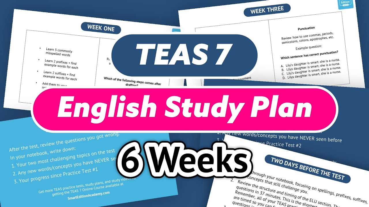 ATI TEAS English Study Plan - YouTube