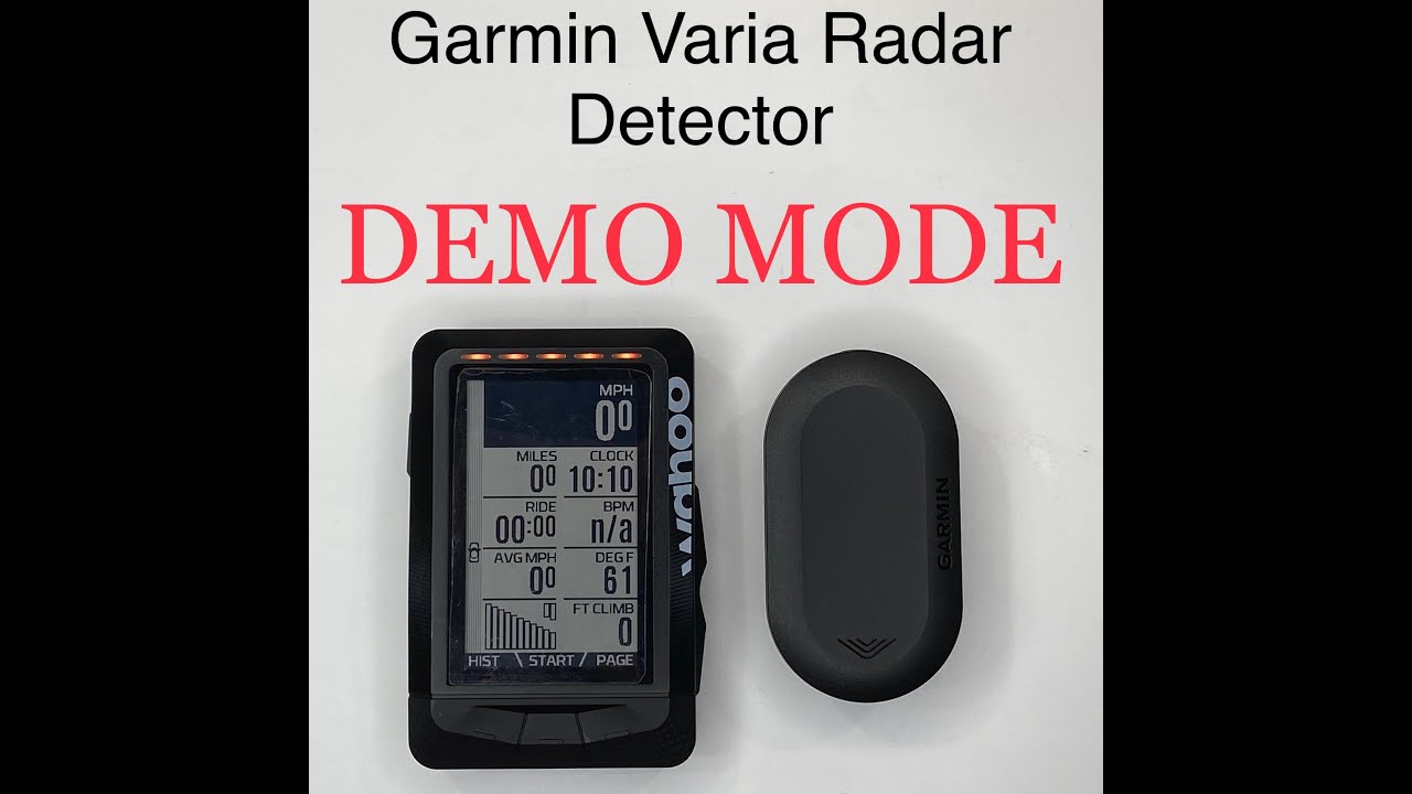 Garmin Varia Radar - Why You Should Use DEMO Mode! - YouTube